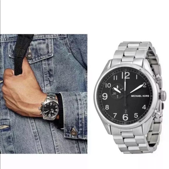 Michael Kors | Accessories | Michael Kors Hangar Watch Mk766 Silver ...